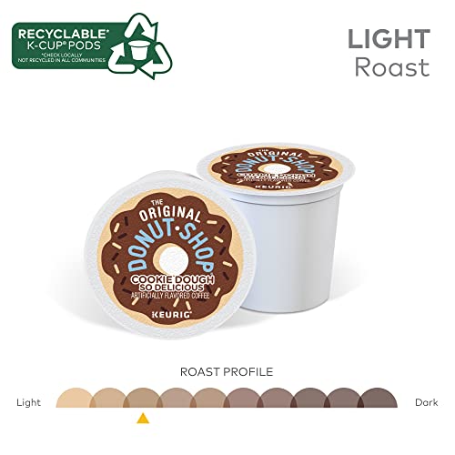 The Original Donut Shop Cookie Dough So Delicious, Keurig Single Serve K-Cup Pods, Flavored Coffee, 72 Count (6 Packs of 12)