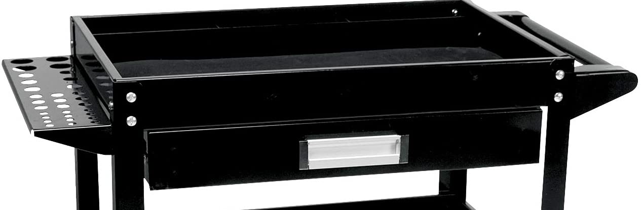 Performance Tool W54006 23-Inch x 16-Inch 3 Shelf Utility Cart with Drawer