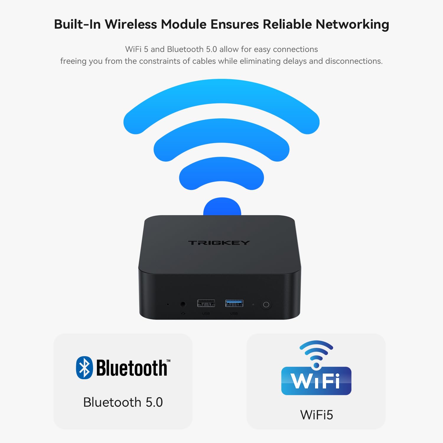 TRIGKEY Mini PC K-N95, Intel N95(up to 3.4GHz), 8GB DDR4 RAM 256GB M.2 SSD, Mini Desktop PC Computer Support Max 4K 60Hz Dual HDMI Display/USB3.2 * 3/WiFi5/BT5.0/Suitable for Home/Office