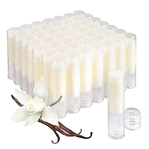 Maria Child All Natural Lip Balm Bulk - Chapstick Lip Conditioner Contains Beeswax Sunflower Oil Vitamin E and Other Moisturizing Ingredients Comes in Customizable Packaging (Vanilla Bean, 50 Pack)