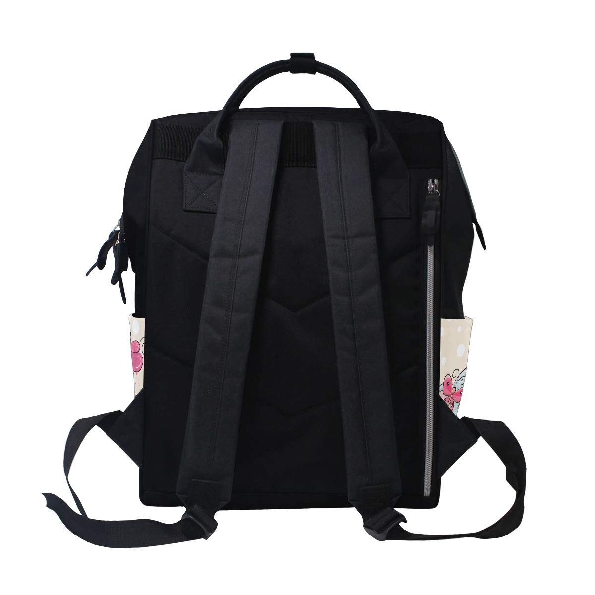Lovely Elephant Butterfly Flower Diaper Bag Backpack Multi-Function Organizer Large Capacity Waterproof Nappy Bags for Mom Dad Women Men