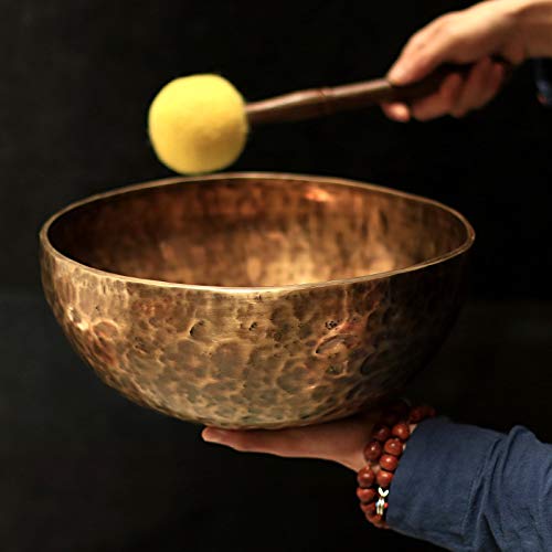 TJLSS Large Sound Singing Bowl, The Best Vibration Meditation Yoga Singing Bowl Handmade in Nepal (Size : 10cm)