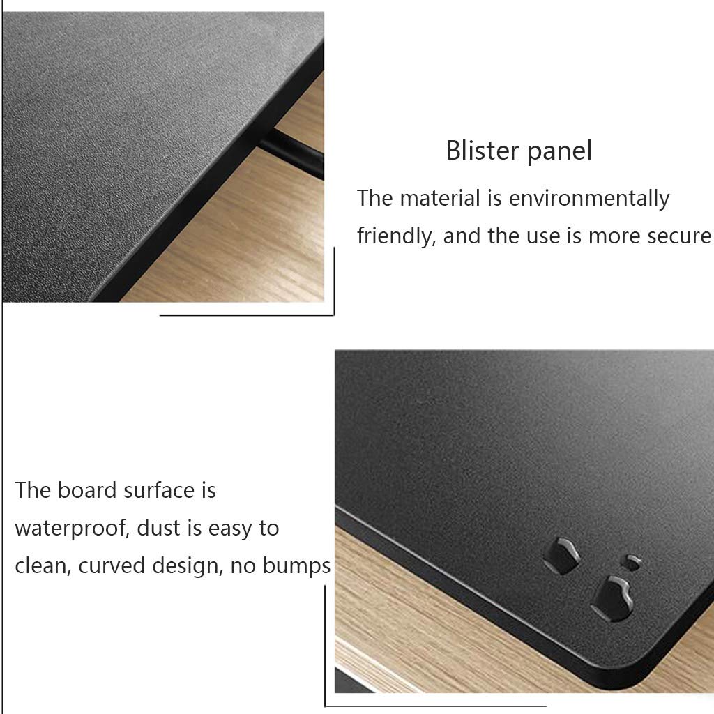 NJYT Monitor Stand Computer Stand Multifunctional Foldable Office Desk Organiser Ergonomic Tray Mount with Keyboard Tray(Color:Wood)