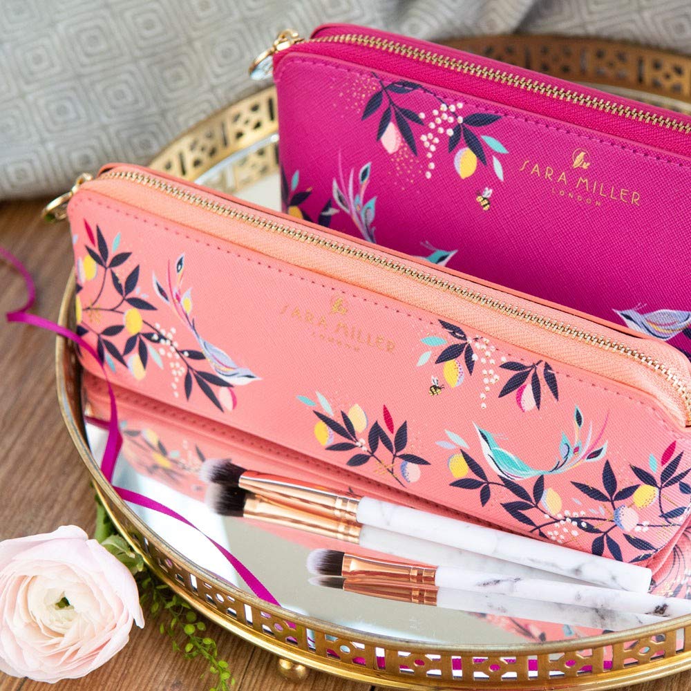 Portico Designs Ltd Sara Miller Coral Orchard Birds Slim Pencil Case