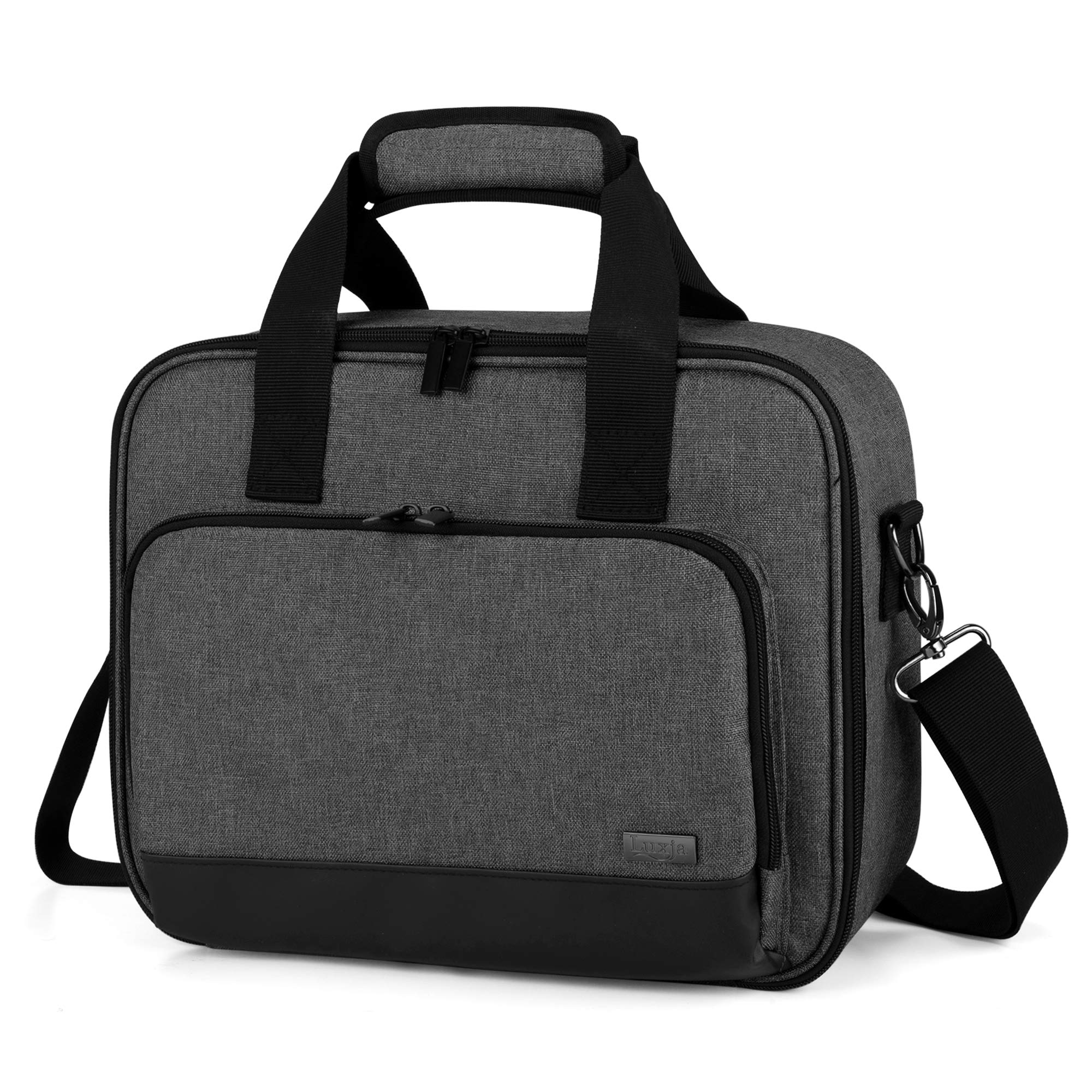 Luxja Projector Case, Projector Bag with Accessories Storage Pockets (Compatible with Most Major Projectors), Medium(13.75 x 10.5 x 4.5 Inches), Black