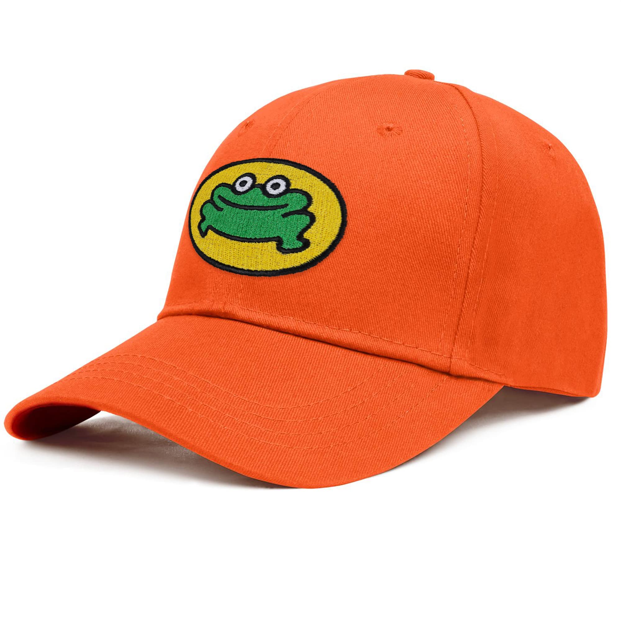 singwe Parappa The Frog Rapper Hats Funny Orange Trucker Hat Cute Cartoon TV Hat Baseball Cap for Women Men