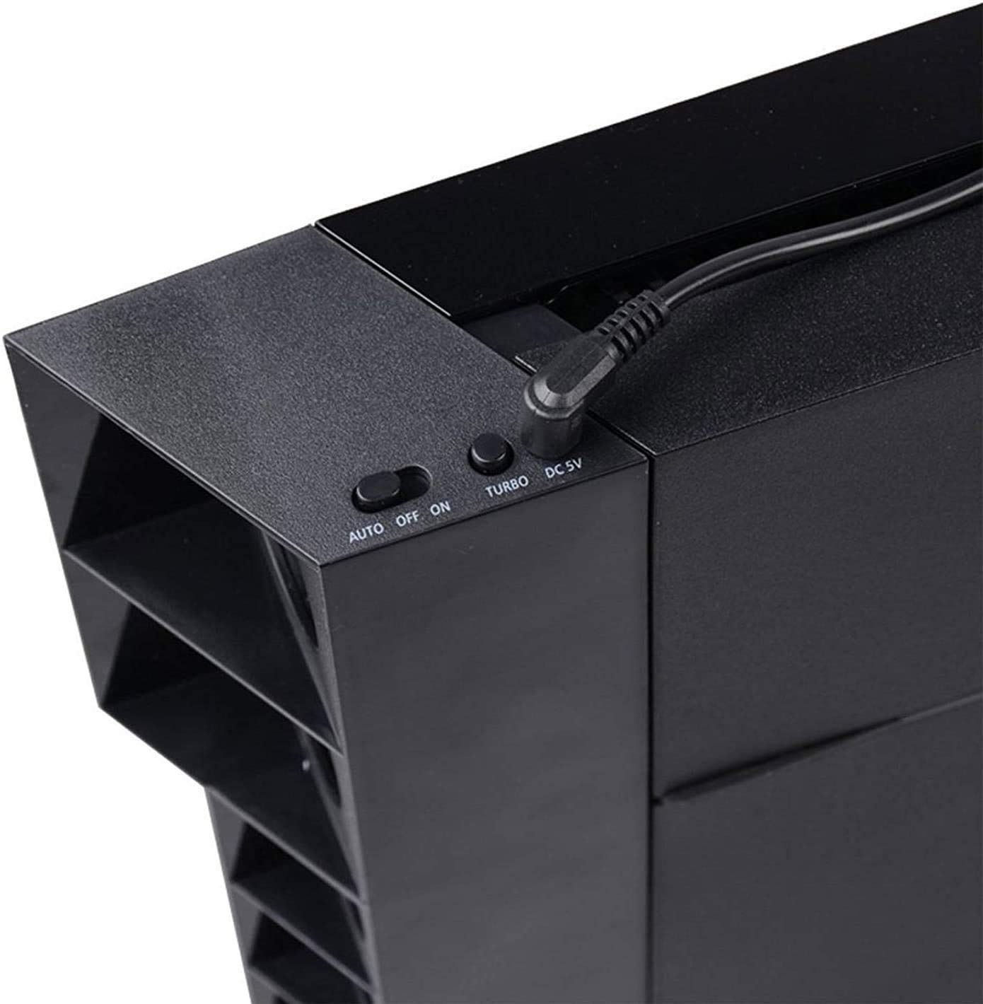 Linkhood Cooling Fan for PS4, USB External Cooler 5 Fan Turbo Temperature Control Cooling Fans for Sony Playstation 4 Gaming Console