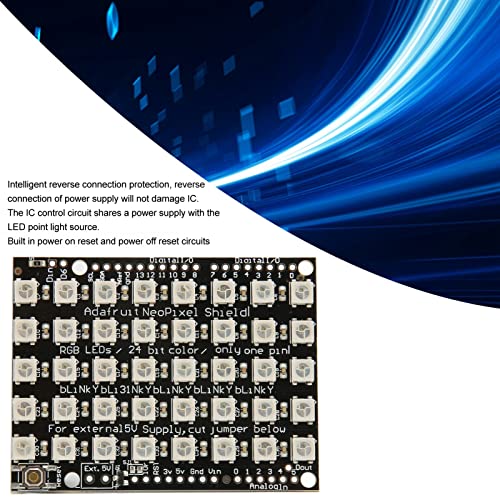 WS2812B 5050 Integrated RGB LED Driver 40bit Color Light Development Board for Hotel