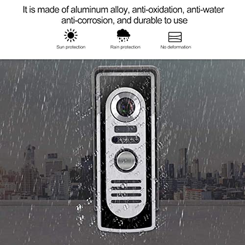 WSJIE Intercom Doorbell 7'' TFT LCD Wired Video Door Phone System Indoor Monitor 700TVL Outdoor IR Camera Support Unlock