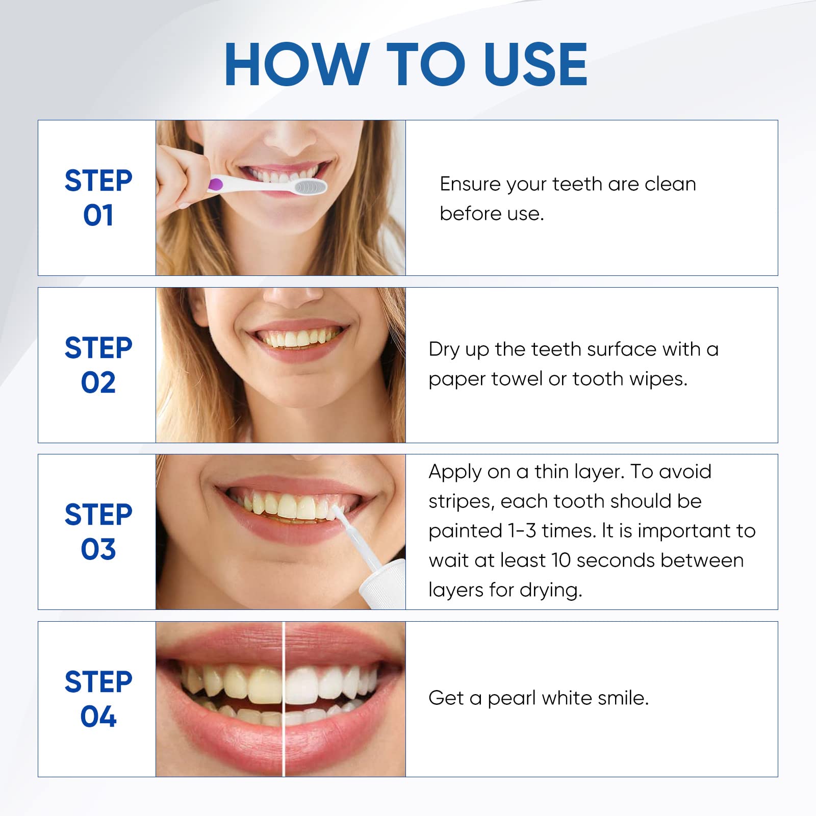 Teeth Whitening Paint, Tooth Paint, Instant White Paint for Teeth, Tooth Polish Uptight White, Get a Shiny Smile