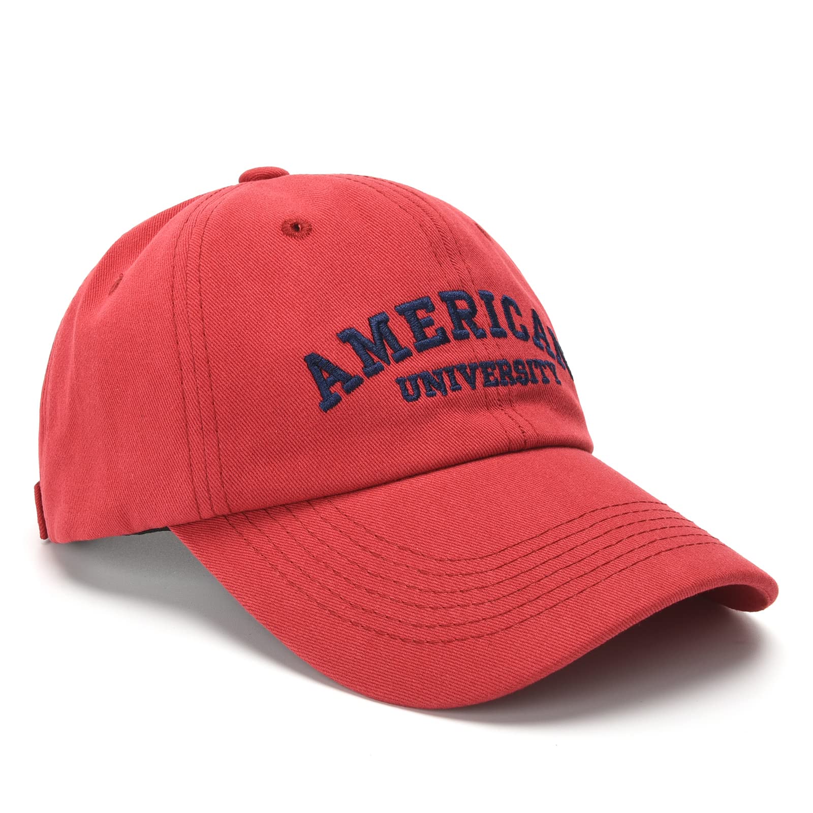 SINOCH PUM Unisex American University Adjustable Baseball Cap Golf Dad Hat for Men and Women Casual Wear Red
