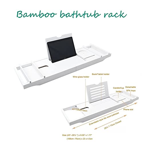 ZLXDP Bathtub Tray Bathtub Caddy Organizer Hanging Wine Tablet Holder Reading Rack Bath Tub Shelf ( Color : E , Size : As Shown )