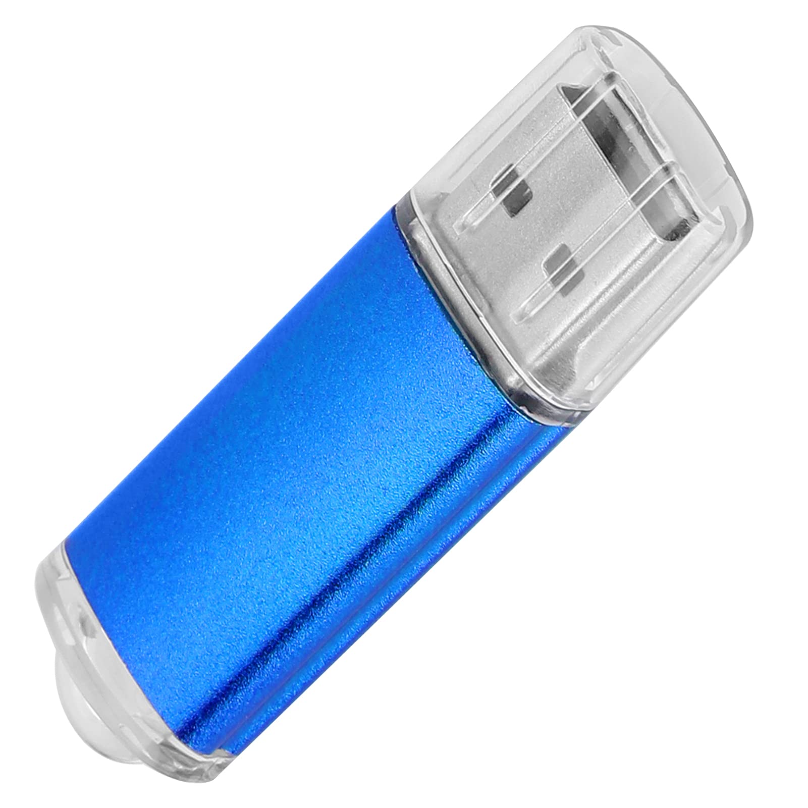 Yoidesu USB2.0 Memory Stick, Portable Storage Memory Stick Transparent Cover Blue USB Flash Drive Compatible with for Window2003/XP/Vista/7/8/10 PC Tablet(128GB)