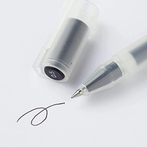 MUJI Gel Ink Ballpoint Pens 0.5mm Set of 9 Pack (5 Black 2 Blue 2 Red)