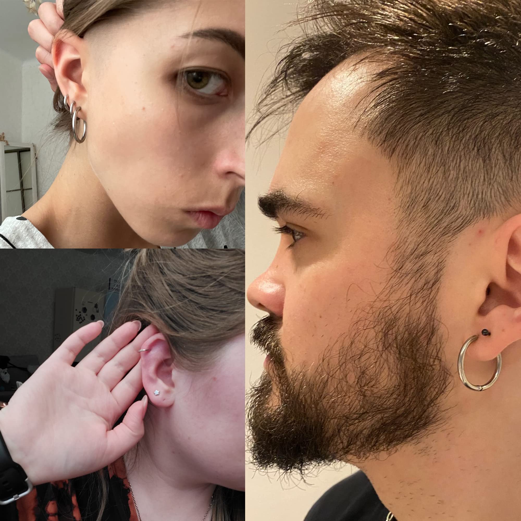 Staligue Titanium Small Hoop Earrings for Men Women Lightweight Huggie Hoop Earrings Tiny Cartilage Hoops Earrings