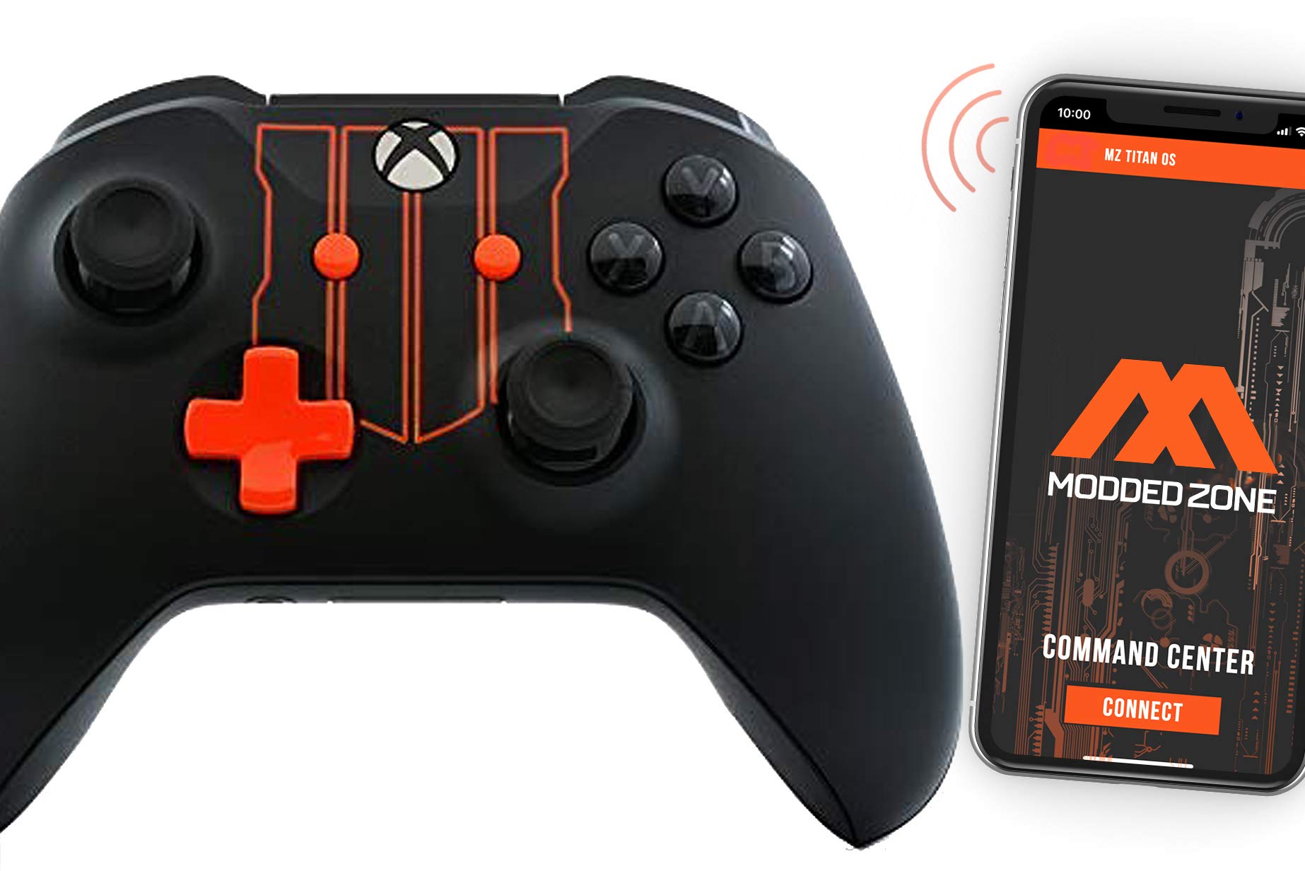 MODDEDZONE Custom MODDED Wireless Controller for Xbox One S/X and PC - With Unique Smart Mods - Best For First Person Shooter Games - Handcrafted by Experts in USA with Unique Design - BO4