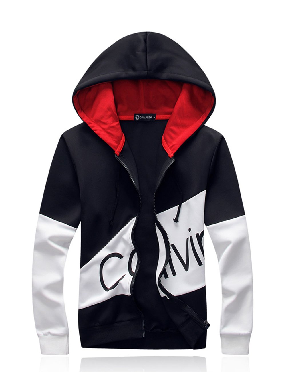 Men's Tracksuits Print Sweatsuits Slim Casual Jogging Suits Sports Hooded