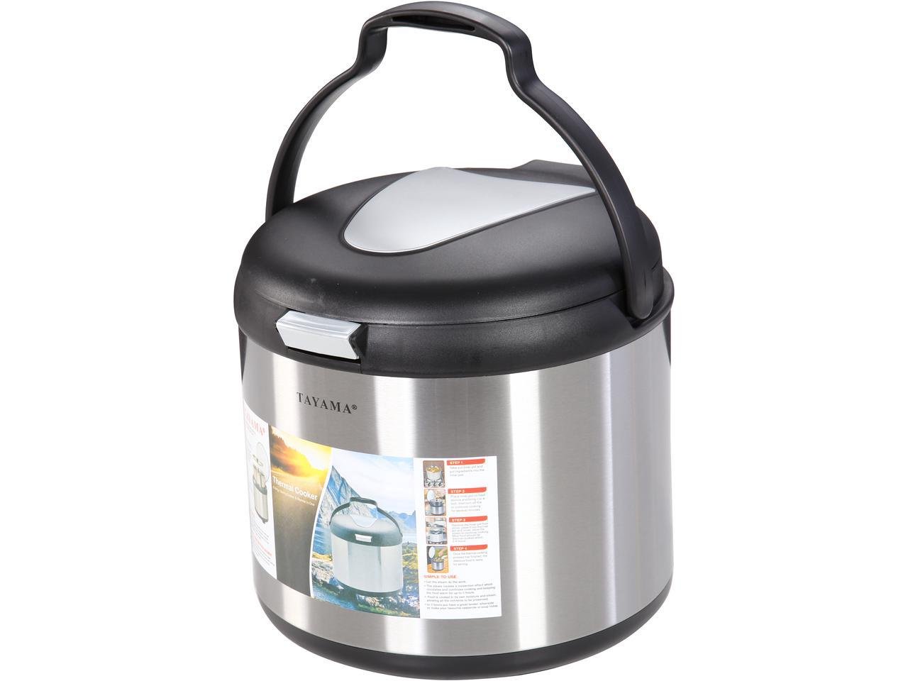 Tayama TXM-70CFZ Energy-Saving Thermal Cooker, 7 quart, Black,