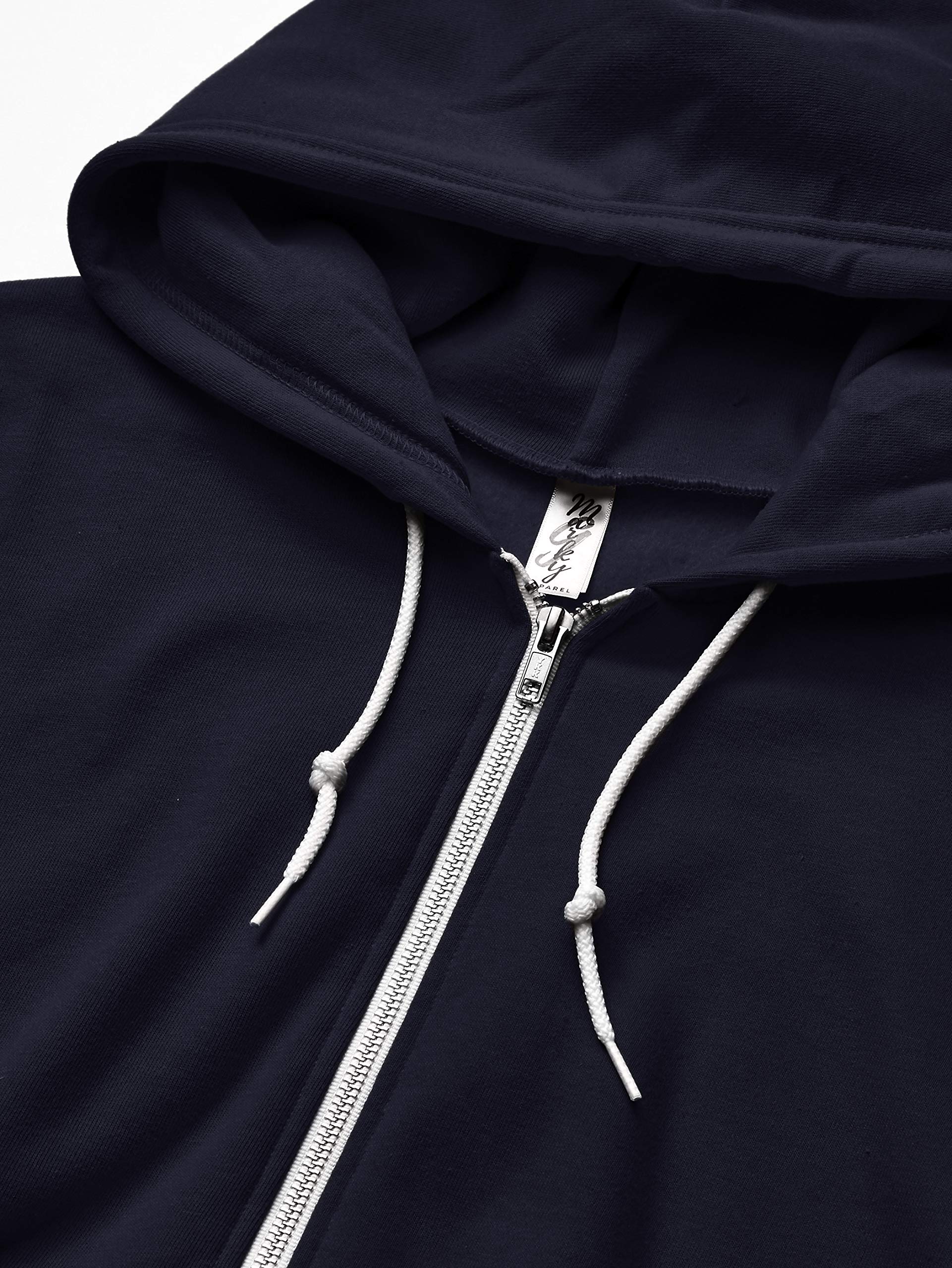 Marky G Apparel Men's Flex Fleece Full-Zip Hooded Sweatshirt Jacket, Black, M