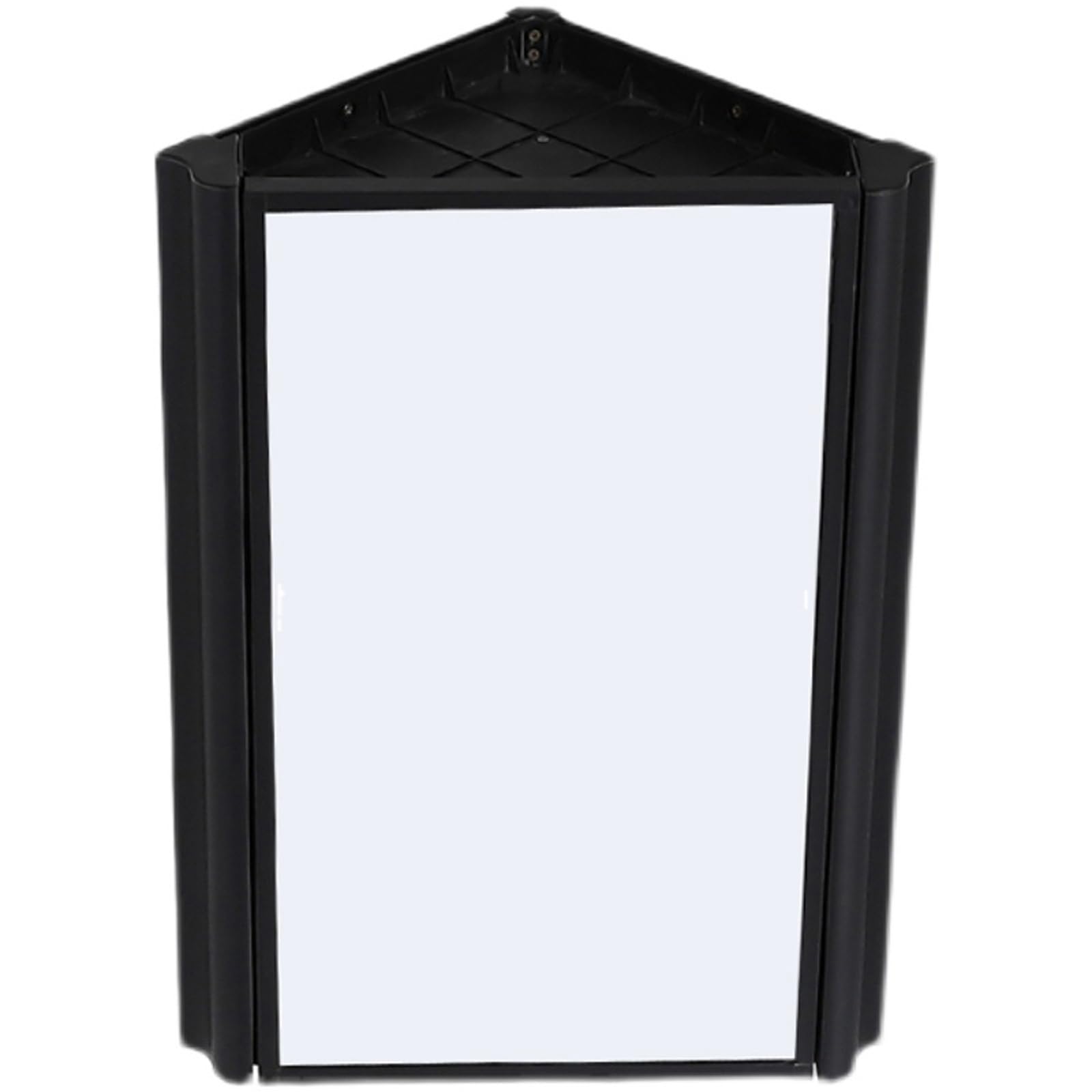 WXMYOZR Medicine Cabinet Bathroom Vanity Mirror,Corner Vanity Mirror for Small Space, Wall Mounted Bathroom Storage Cabinet with Mirror, Aluminum Alloy Construction IP54 Waterproof,Black