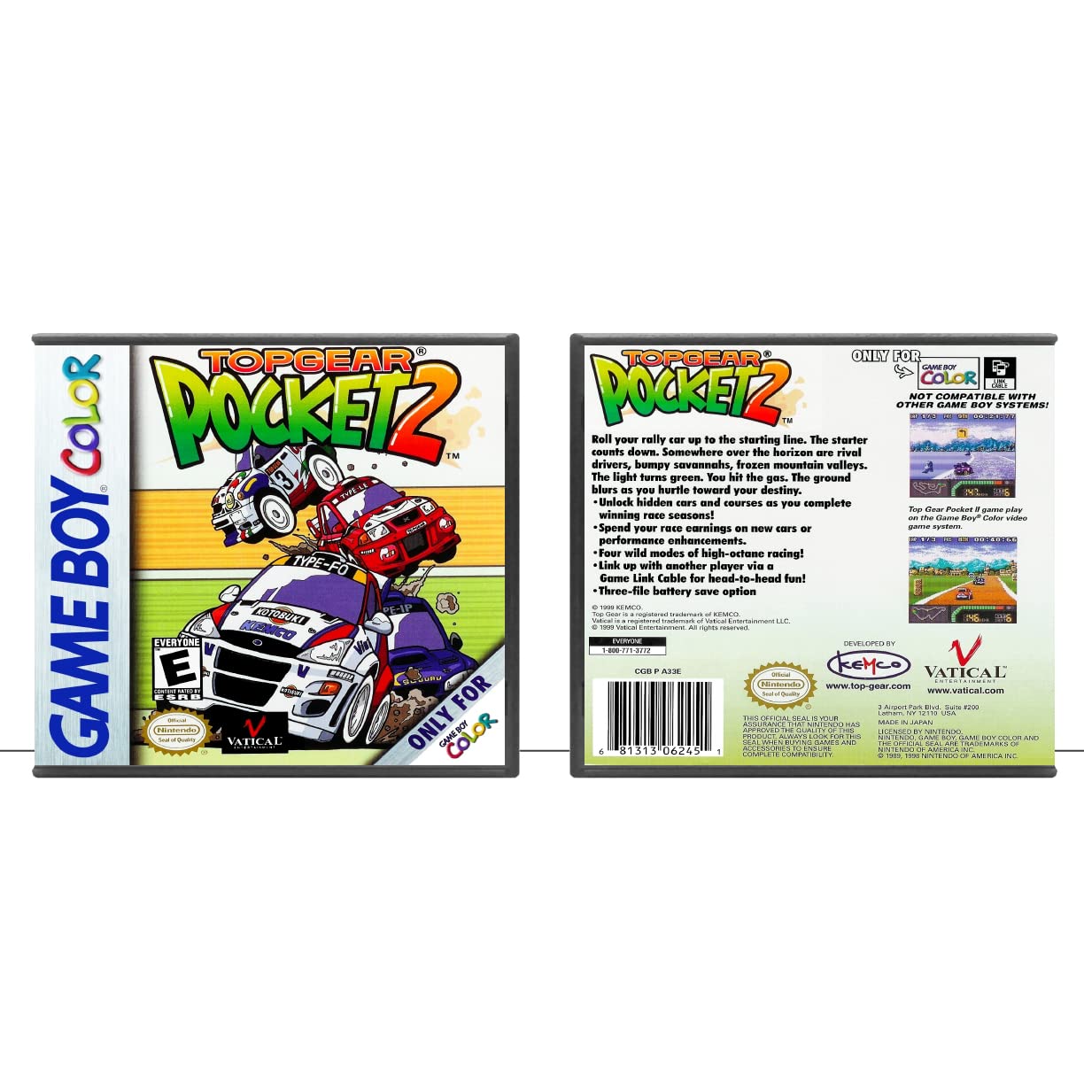 Top Gear Pocket 2 | (GBC) Game Boy Color - Game Case Only - No Game