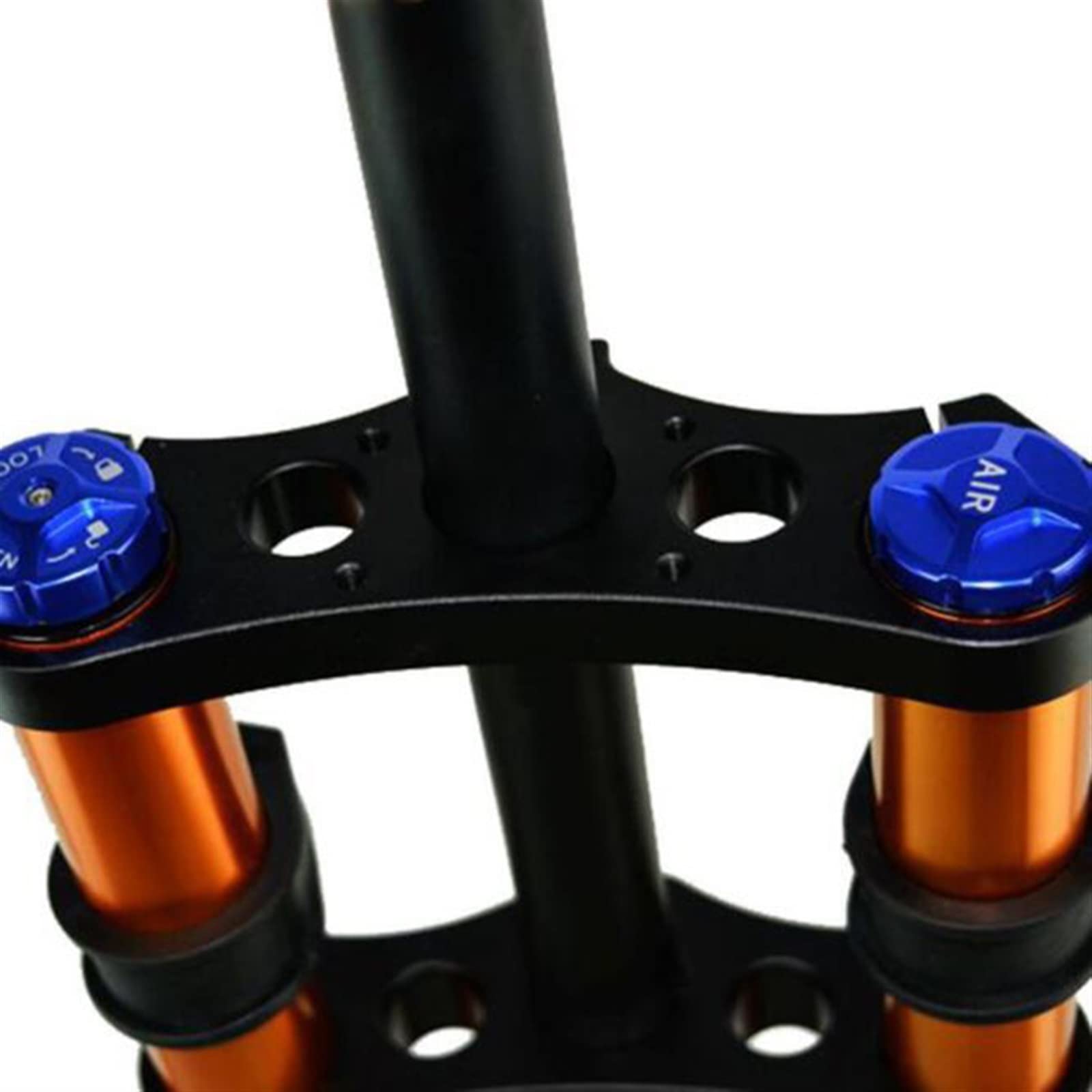SMANNI MTB Suspension Fork Boost DH Mountain DH AM Air Oils Damping Rebound Adjustment 27.5 29ER 110 * 15MM Support 3.0IN Tire (Color : 27.5red Logo)