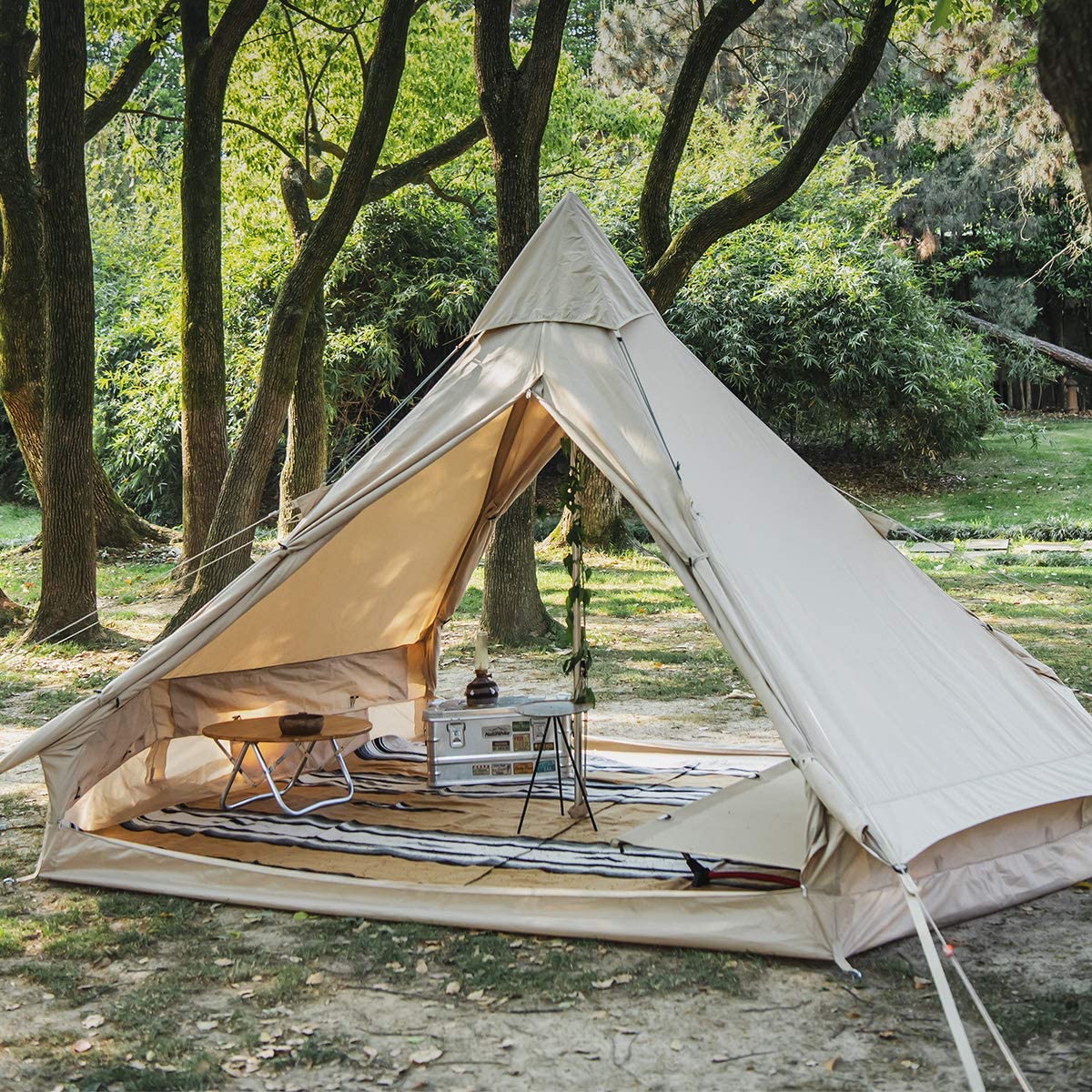Naturehike Cotton Tent Pyramid Tent Multi-Person Family Glamping (Brighten 6.4)