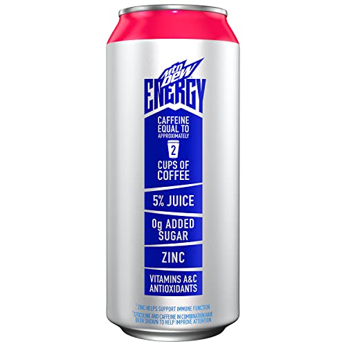 MTN Dew Energy, Pomegranate Blue Burst,16oz Cans (12Pack)