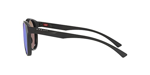 Oakley Women's Oo9474 Spindrift Round Sunglasses, Matte Carbon/Prizm Sapphire Polarized, 52 mm
