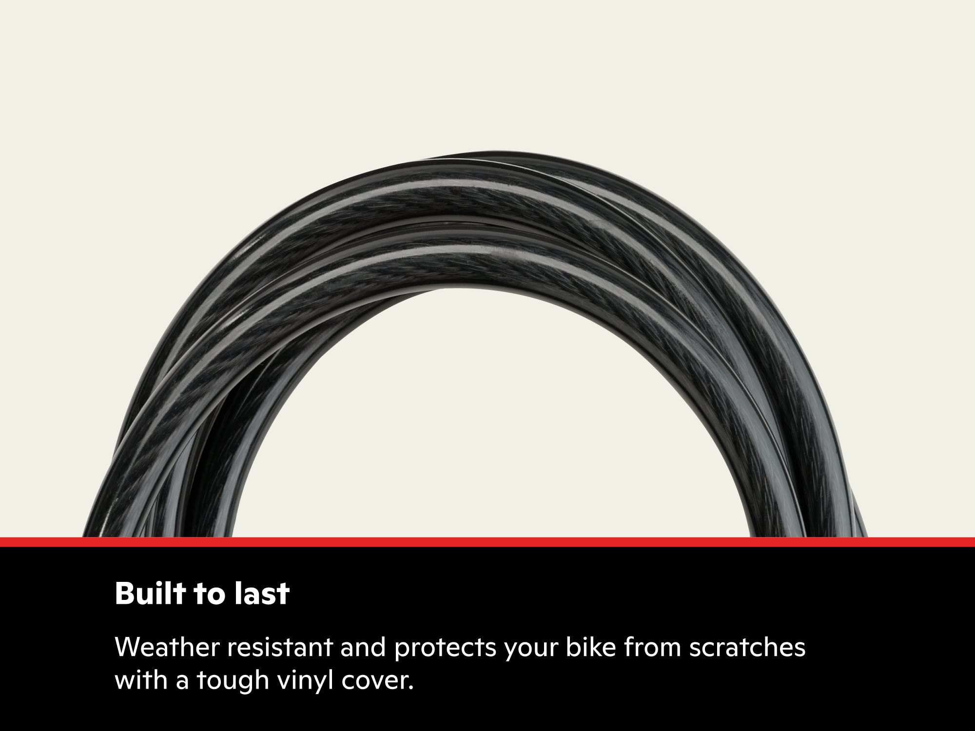 Schwinn Combination Bike Lock in Steel Cable, 6 feet x 10 mm Anti Theft Bicycle Lock, Black, Security Level 2