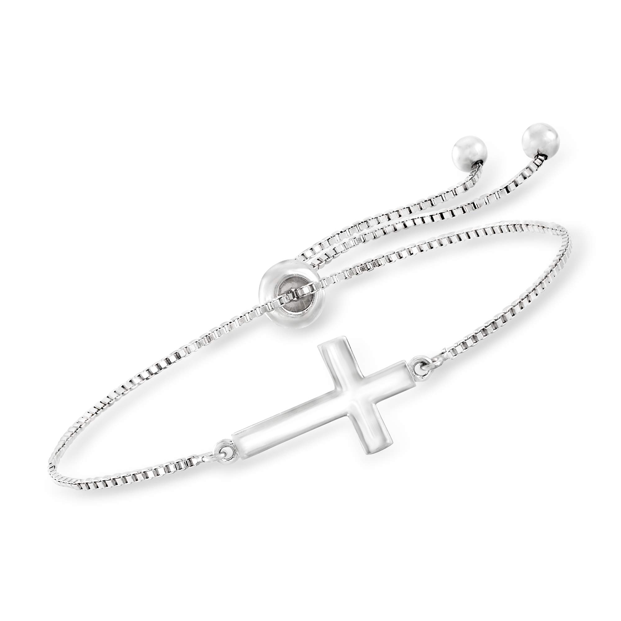 Ross-Simons Sterling Silver Jewelry Set: 2 Religious Symbol Bolo Bracelets