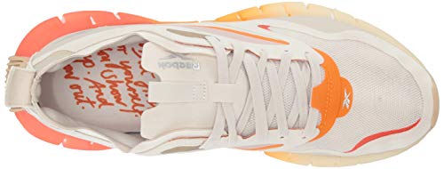 Reebok Women's Zig Kinetica Horizon Cross Trainer, Alabaster/Utility Beige/Carotene, 9