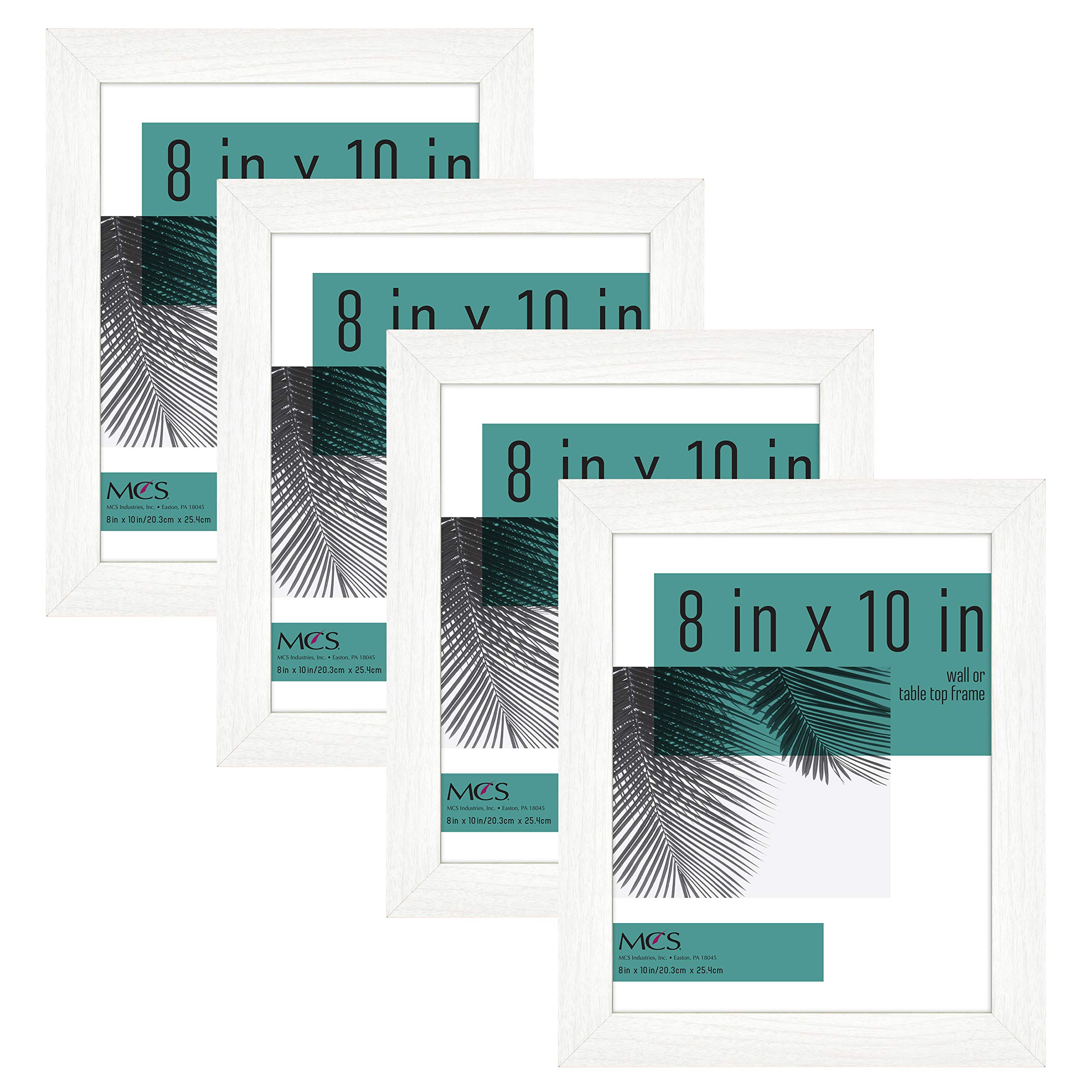 MCS Studio Gallery Frame, White Woodgrain, 8 x 10 in , 4 pk