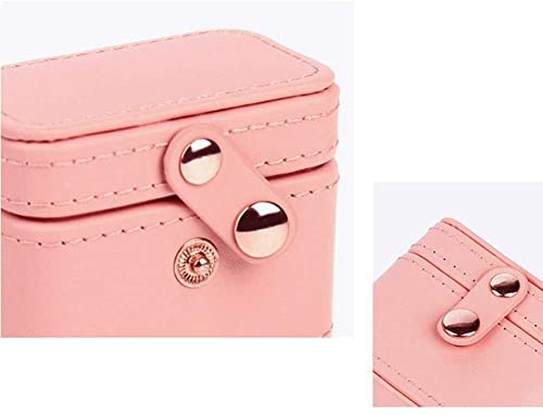 ZZYINH AN207 Portable Fresh Simple Ear Stud Jewlery Box Small Earrings Ring Multi-Function Jewelry Box Small Jewelry (Color : Pink)