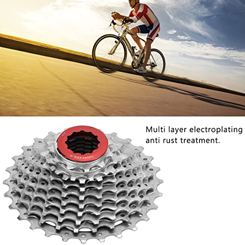 Qqmora Bike Cassette Sprocket, 10 Speed Bicycle Free Wheel Anti Rust for Road Bike