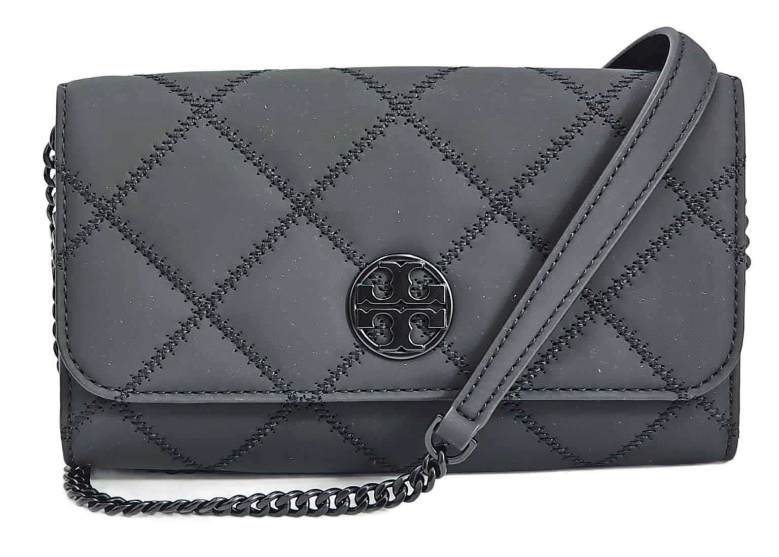 Tory Burch 150059 Willa Matte Women's Chain Wallet (Black), Small