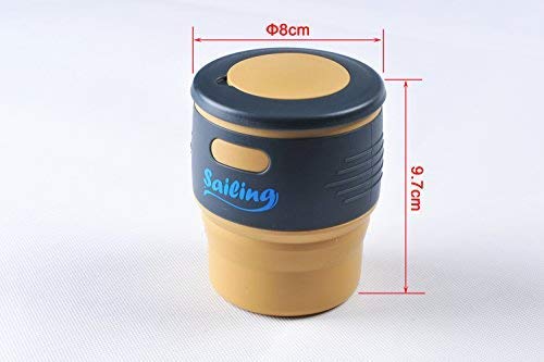 Sailing Collapsible Portable Reusable Silicone 12 fl oz Drinking/Coffee Cup/Mug. 100% food grade silicone. BPA Free (Rose Red)