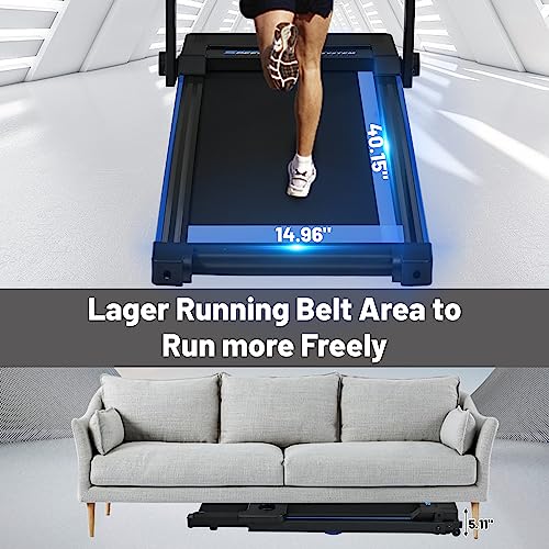 Merax Folding Treadmills for Home Electric Treadmill Workout Running Machine Exercise Equipment 2.5HP, Double Shock Absorption Walking Treadmill 12 Preset Programs Expertly Engineered Walking Pad