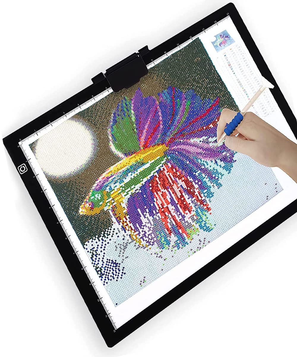 Picture/Perfect A3 LED Bright Light Pad for Diamond Painting - Professional Quality - USB Powered Light Board Kit, Adjustable Brightness with Premium Pen and Paper Holder