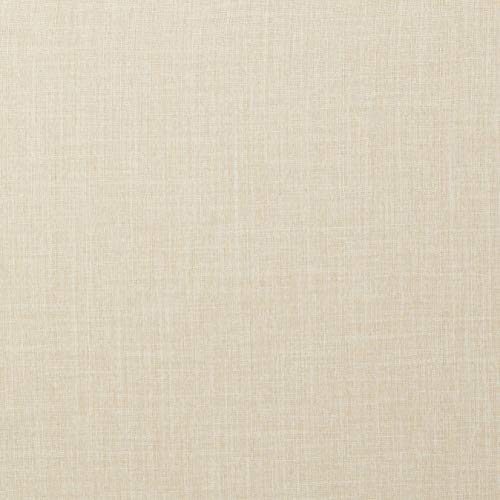 OSP Home Furnishings Ave Six Rockford Square Storage Ottoman with Padded Upholstery and Hidden Serving Tray, Cream Fabric