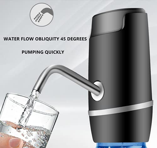 Water Bottle Pump,5 Gallon Water Dispenser,USB Charging Drinking Portable Electric Switch for Universal 3-5 Gallon Bottle for Outdoor Home Office