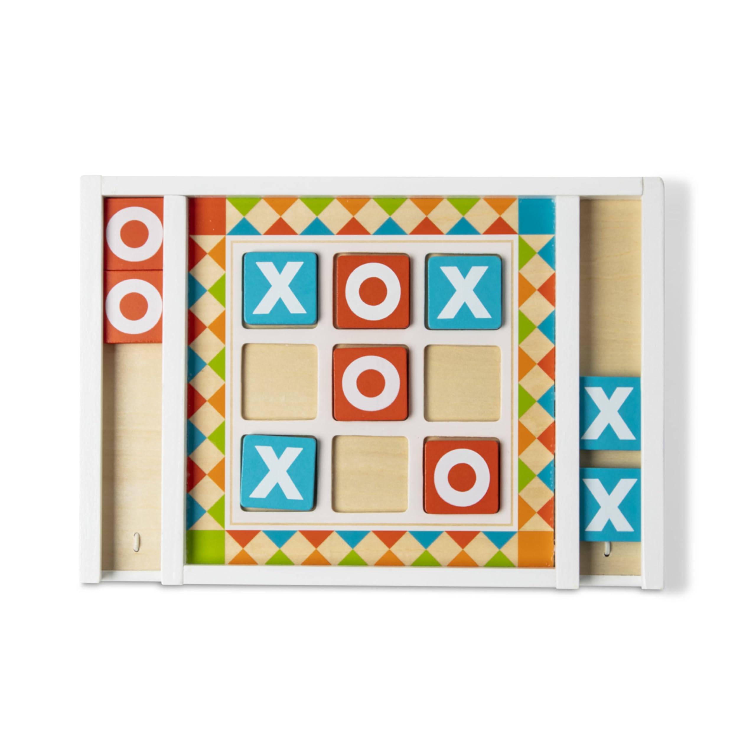 Melissa & Doug Wooden Tic-Tac-Toe Board Game with 10 Self-Storing Wooden Game Pieces (12.5†W x 8.5†L x 1.25†D)