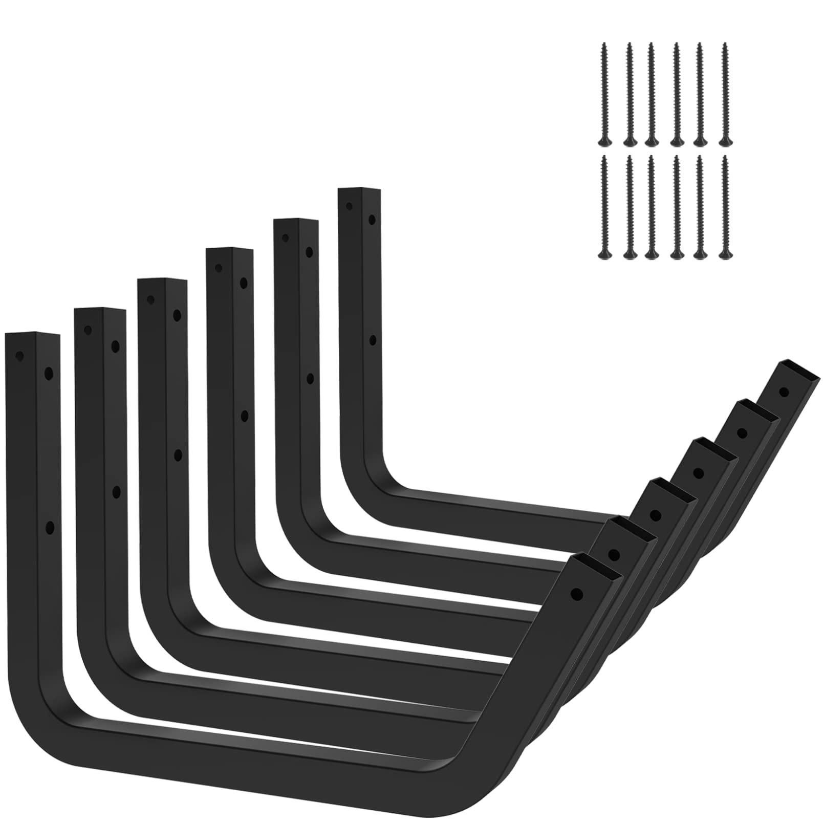 Qualward Heavy Duty Garage Indoor Kayak Storage Hooks Hanger, Wall Mounted Utility Hanging Cradle Rack for Canoe Paddle Board, Ladder, Folding Chairs, Hose, Bicycle and Tools (4 Pack)