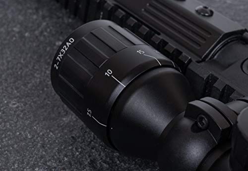 Monstrum 2-7x32 AO Rifle Scope with Illuminated Range Finder Reticle and Parallax Adjustment | Black