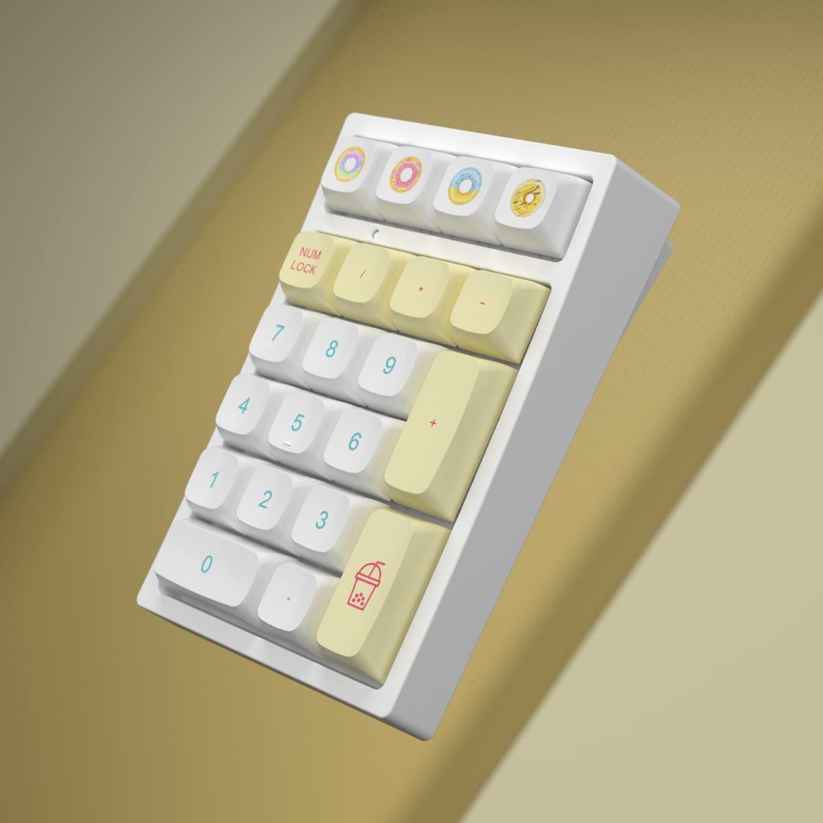 YUNZII YZ21 Hot Swappable Mechanical Numeric Keypad, RGB 21 Keys Wired Mini Numpad Gaming Keypad (Gateron Brown Switch, Macaron)