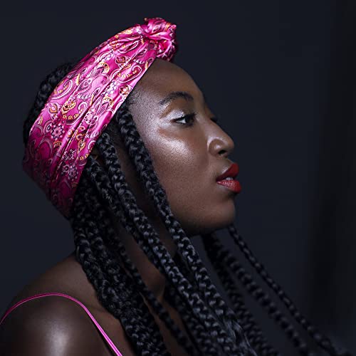 SLIP Silk X Alice + Olivia Reversible Pure Silk Hair Wrap - Spring Time - Maintains Hairstyle, Prevents Friction, Tangles and Curls - One Size Fits All