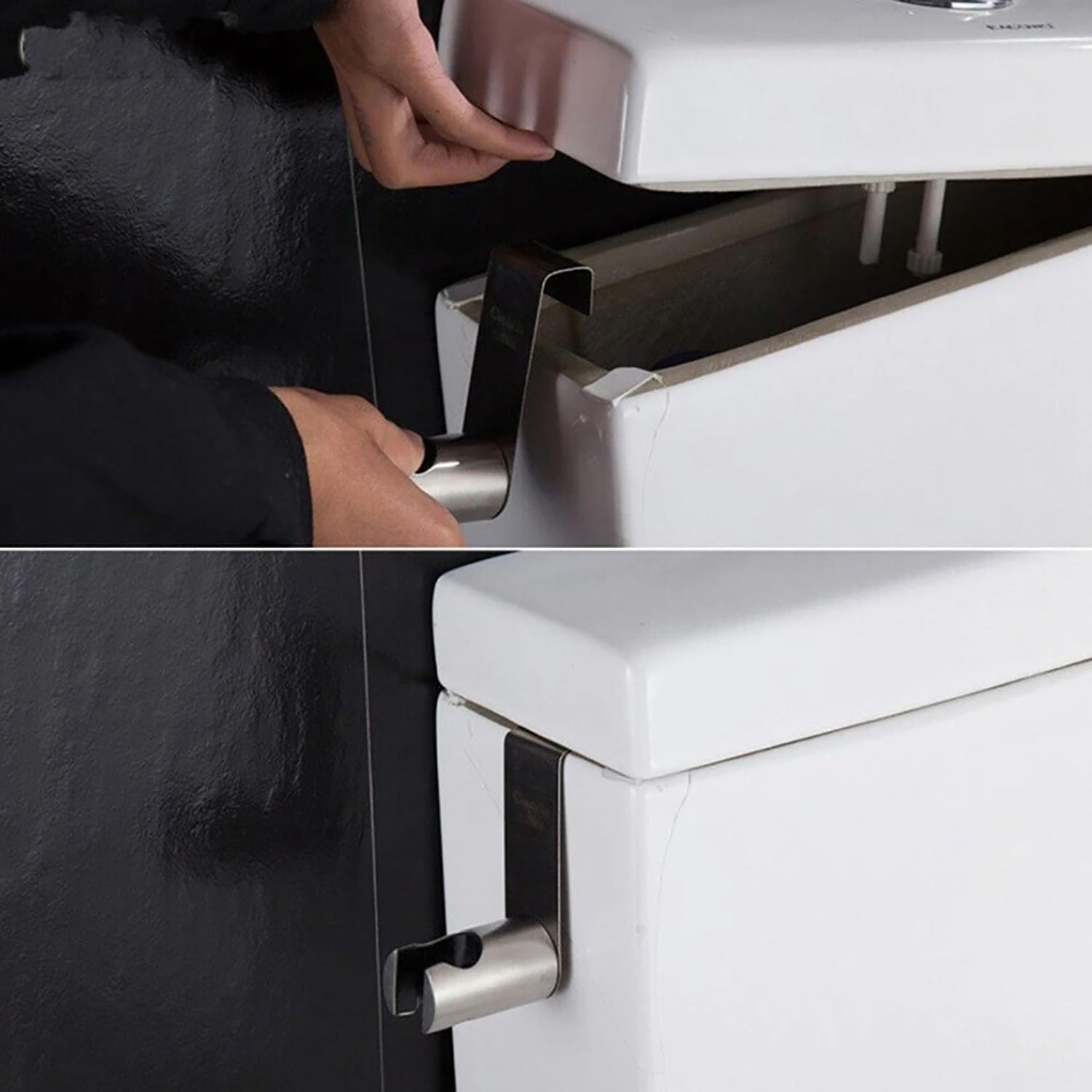 Xhziy 304 Stainless Steel Wall Mounted Toilet Bidet Sprayer Bracket 1.654 x 3.858 inch Silver for Bathroom Storage Hook 1PCS