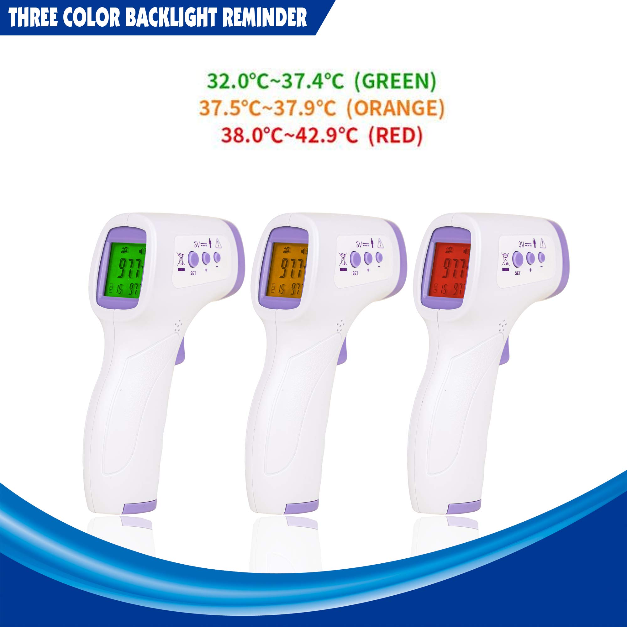 Thermometer for Adults, Digital Thermometer, Baby Thermometer, Forehead Thermometer, Touchless Thermometer, Thermometer for Adults and Kids, No Touch Thermometer, thermometers with Digital LCD Display