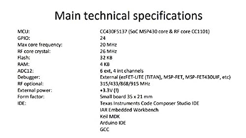Titan&Titan-I Development Kit 868 MHz Based on MSP430 core, CC430F5137 chip, Hardware Platform