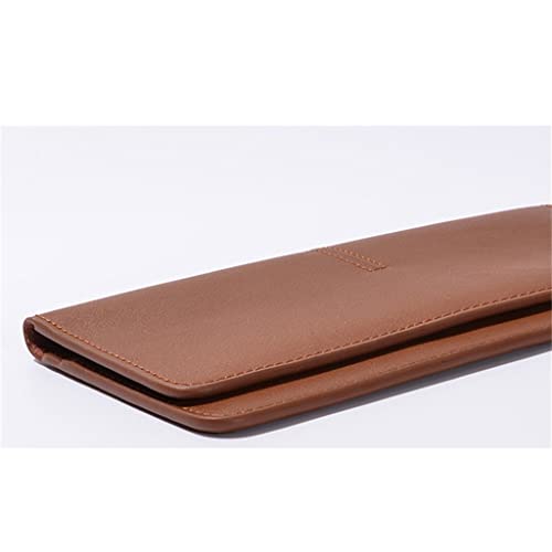 SEASD -Thin Long Purse Female Card Bag Buckle Card Position Soft Leather Money Clip Portable Bag